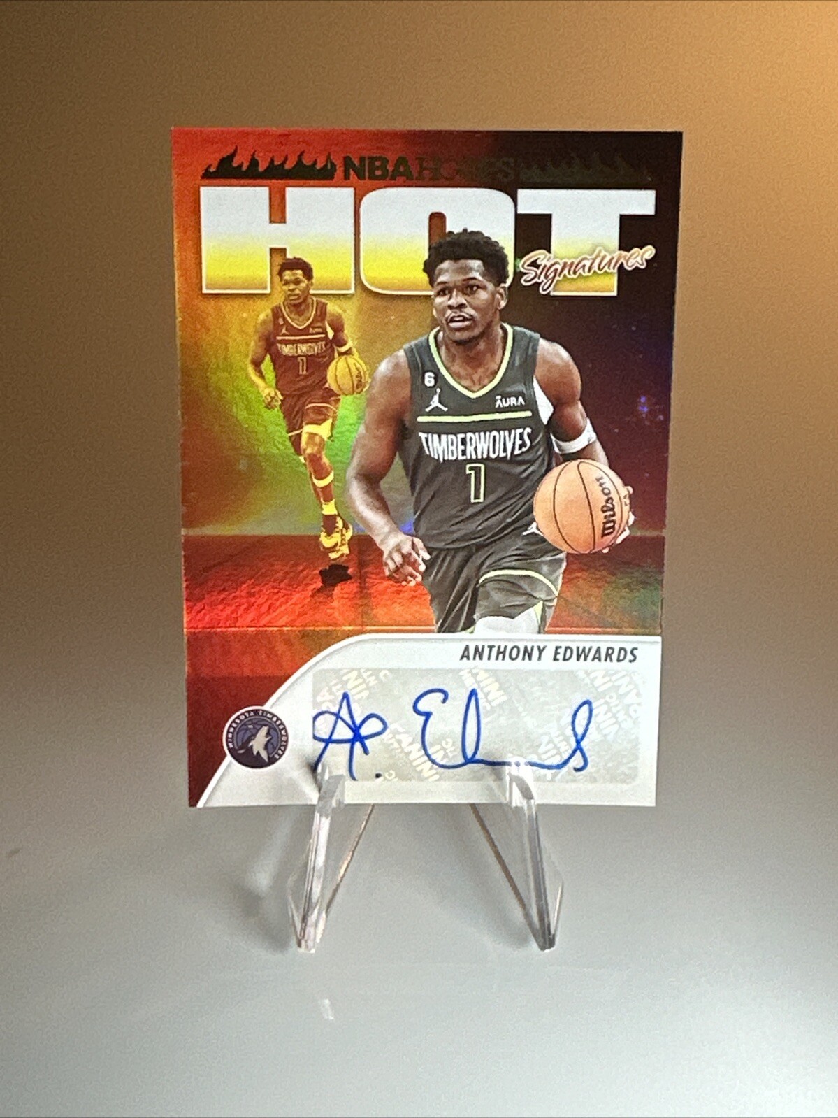 2023-24 Panini NBA Hoops Anthony Edwards Hot Signatures Auto Holo | eBay