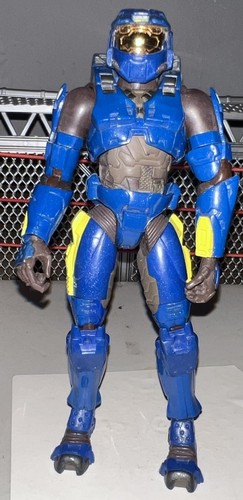 Halo 2 Joyride Spartan 8” Action Figure Series 3 Blue/Yellow 2005 RARE ...