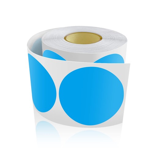 Lot of 500 50mm Round Color Code Stickers - Blue | eBay