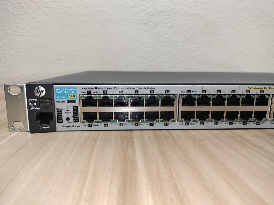 HP Aruba 2530-48G J9772A 48 Port Gigabit PoE+ Ethernet Switch | eBay