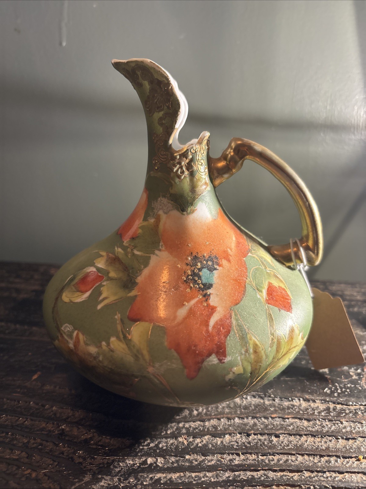 Antique Rare Jean Pouyat Limoges Gold Hand Painted Porcelain Red Poppy ...