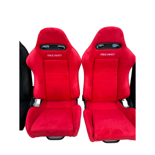RECARO STYLE SR4 DC5 Edition RED BUCKET SPORT RACING SEATS (PAIR) | eBay