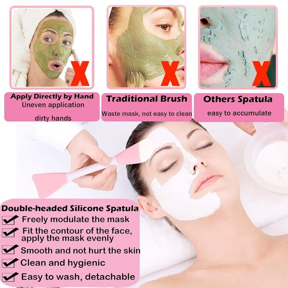 Silicone Face Mask Brush Applicator Flexible for Facial Mud Mask ...