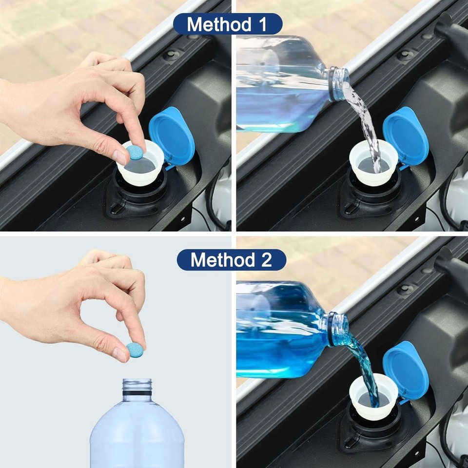 400 Pieces Car Windshield Washer Fluid Concentrated Tablets Solid ...