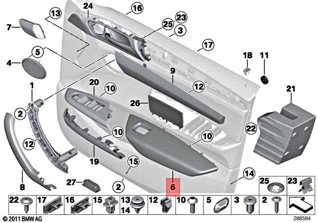 Genuine OEM Door Armrest for BMW 51417258801 for sale online | eBay