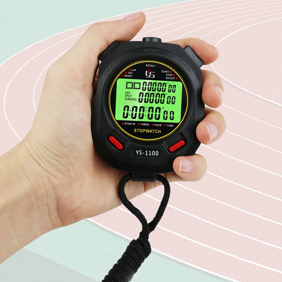 Luminous Electronic Stopwatch Training Fitness Stopwatch Large Screen ...