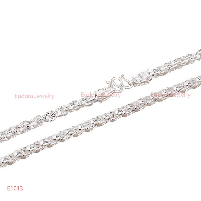 999 Pure Silver Dragon Head, Dragon Scales Chain Men's Necklace - Free ...