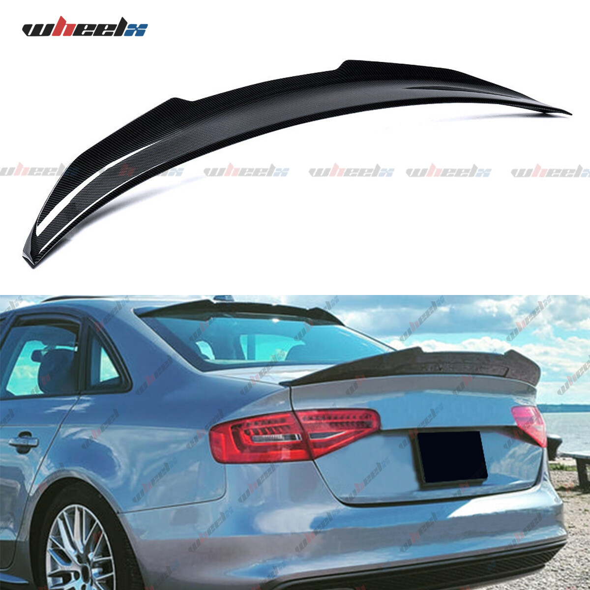 CARBON FIBER PSM STYLE HIGHKICK DUCKBILL TRUNK SPOILER FOR 2013-16 AUDI ...