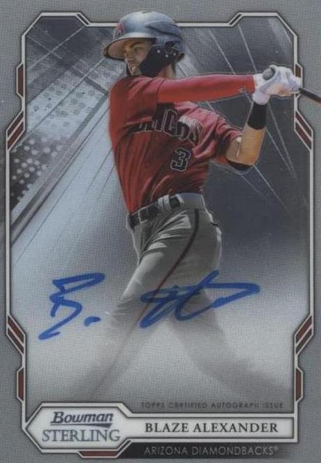 2019 Bowman Sterling - Prospect Autographs Blaze Alexander #BSPA-BA (AU ...