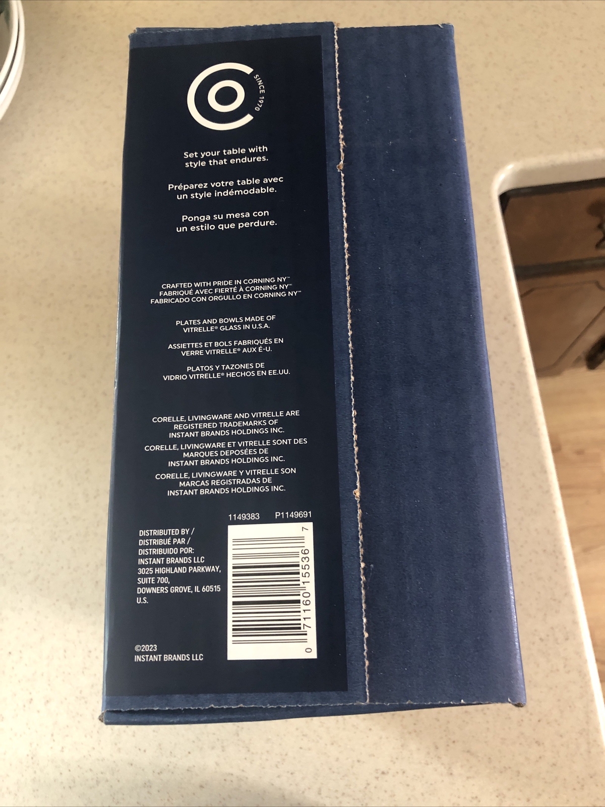 CORELLE VITRELLE LIVINGWARE " COLOR BLOCK " 12 PC. DINNERWARE SET NIB ...