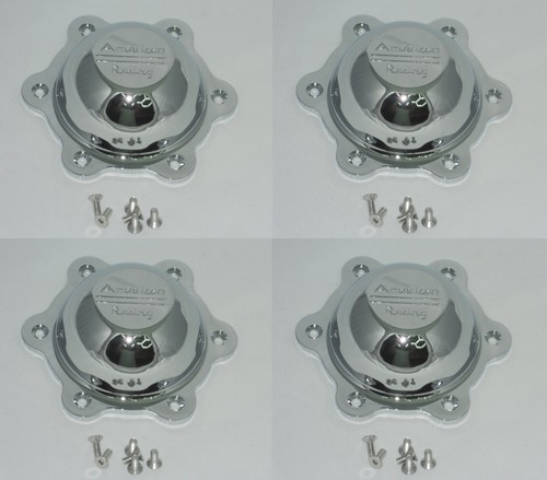 4 CHROME 6 LUG AR604 AMERICAN RACING 3565293CH WHEEL RIM CENTER CAPS ...