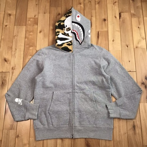 BAPE vs Mastermind Shark full zip hoodie a bathing ape MMJ Gray Size M ...