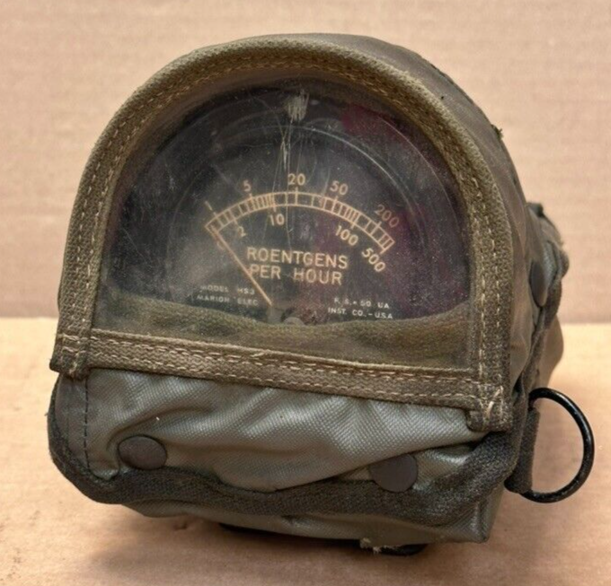 Vintage USA Army Military Radiacmeter Gamma Radiation Meter Marion Elec ...