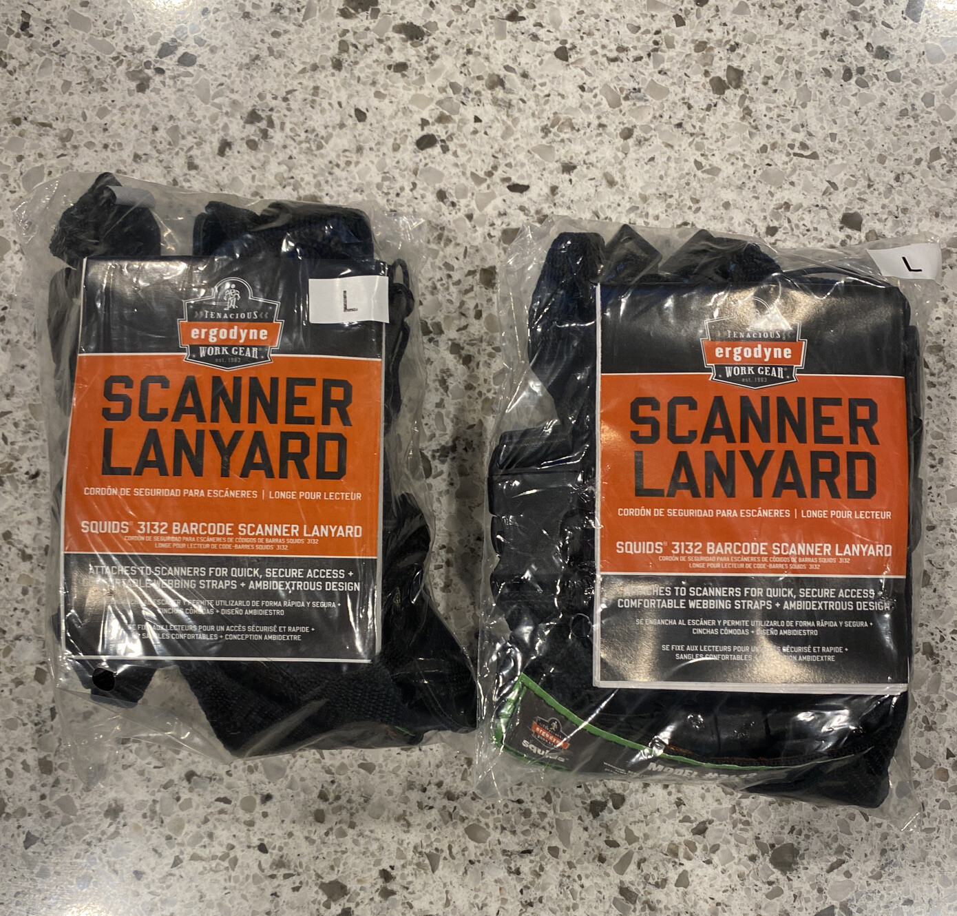 2 PACK Barcode Scanner Lanyard Harness, Black, Size L New Free Shipping ...