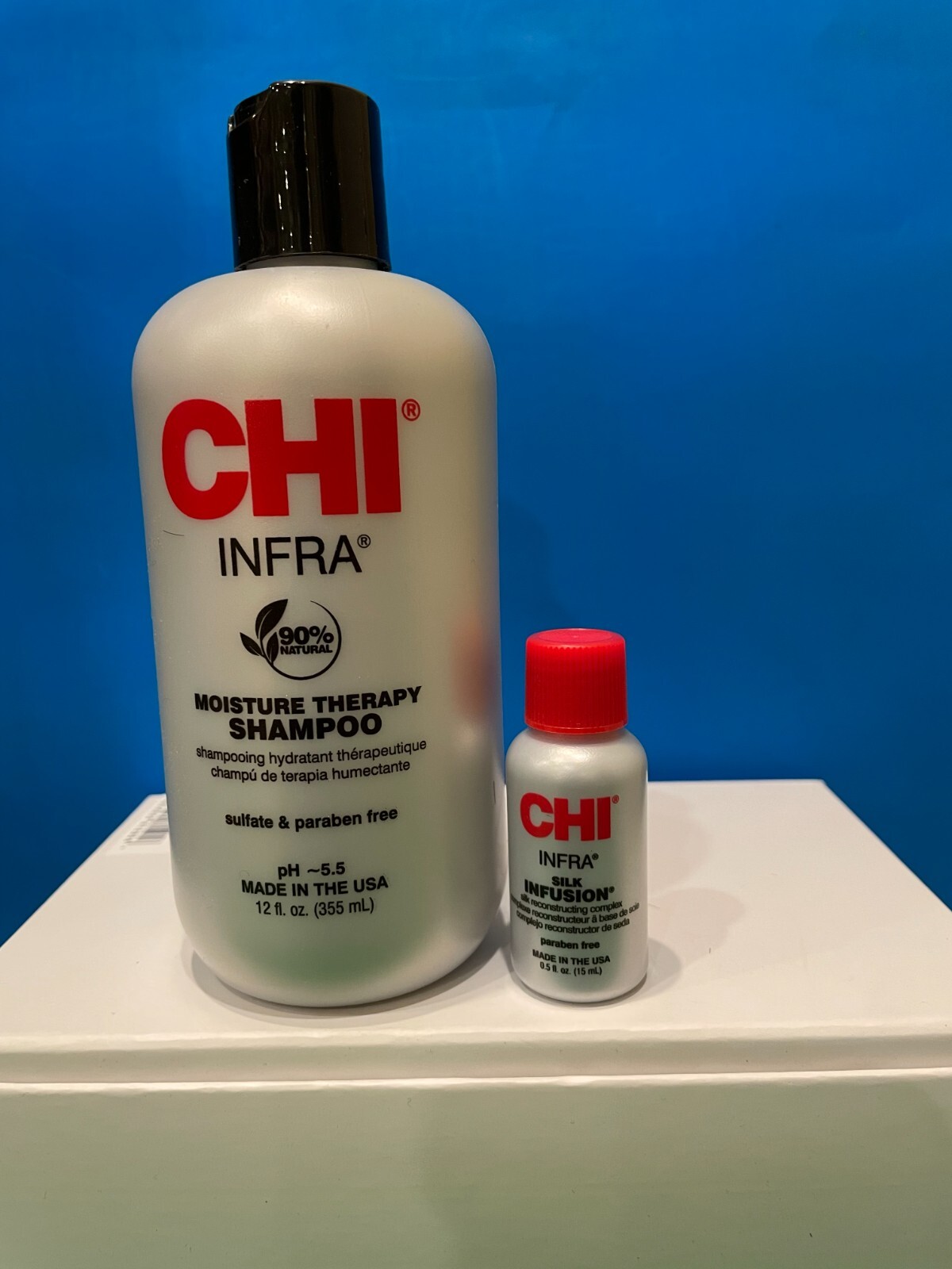 Chi Infra Moisture Therapy Shampoo & Infra Silk Infusion Oil 12oz & 0 ...