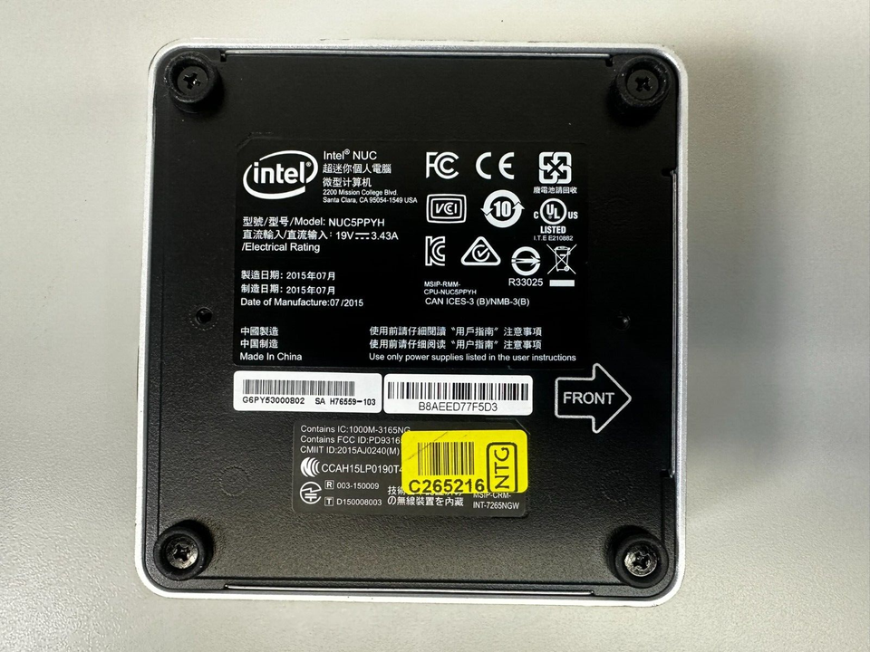 Nexlink NUC5PPYH Micro PC Intel Pentium N3700 1.60GHz 4GB RAM 240GB SSD ...