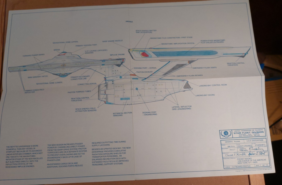 Star Trek The Motion Picture 14 Official Blueprints David Kimble Jan ...