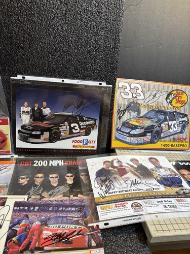 SIGNED Dale Earnhardt Sr RARE Food City Hero Card 8x10 + 9 Jr JeffG ...