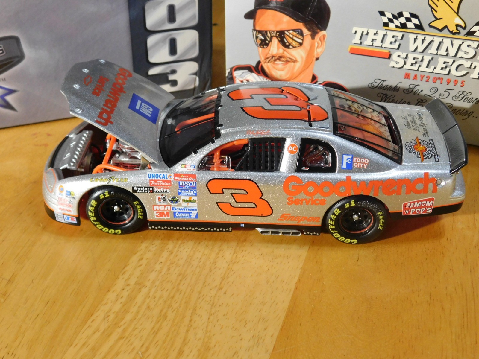 DALE EARNHARDT #3 GM GOODWRENCH SILVER SELECT 1995 CHEVY MONTE CARLO 1: ...