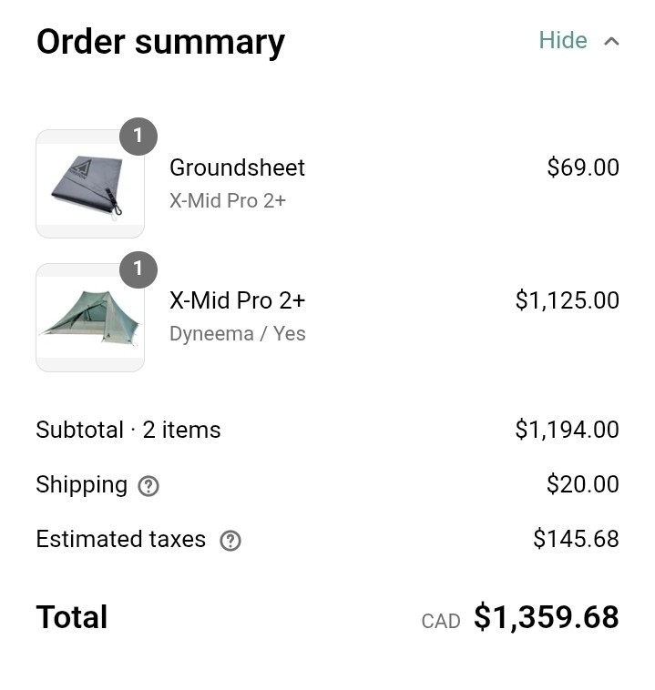 X-Mid Pro 2+ Dyneema (DCF) Tent + Groundsheet + Stakes, UL - NEW [RRP ...