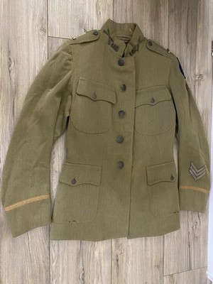 WWI WW1 US AEF M1917 Uniform Tunic! 34th "Red Bull" Division, Third Army! | eBay