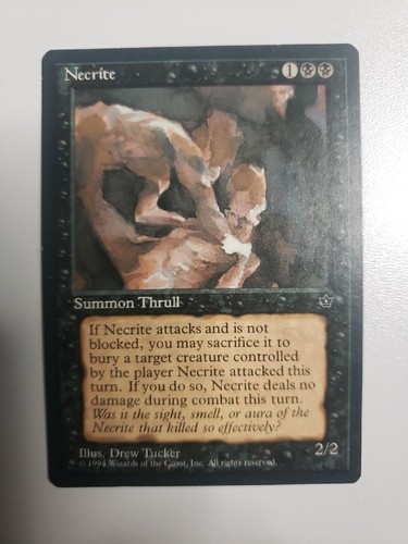 MTG Necrite Fallen Empires Version C Magic the Gathering Black Creature ...