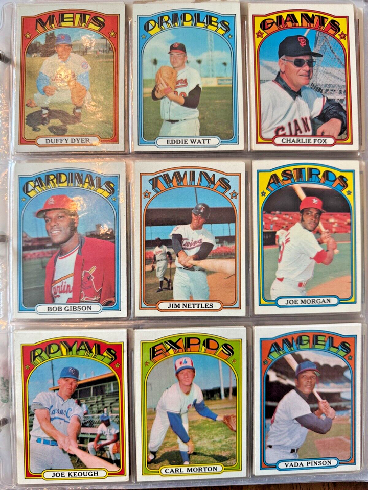Vintage 1972 Topps Baseball Set Builder Cards HOF Rookies Vets Common 7 ...