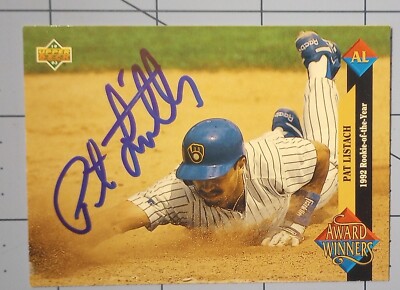 1993 Upper Deck #491 Pat Listach (Milwaukee Brewers) autographed ...