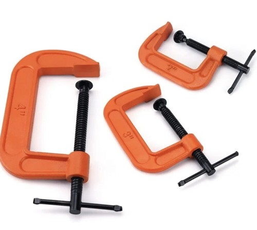 HEAVY DUTY G - CLAMPS 2" 3" 4" JAW PADS CLAMPS 50mm 75mm 100mm WOODWORK ...
