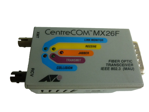 CenterCOM AT-MX26F Fibre Optic Transceiver IEEE 802.3 (MAU) Allied ...