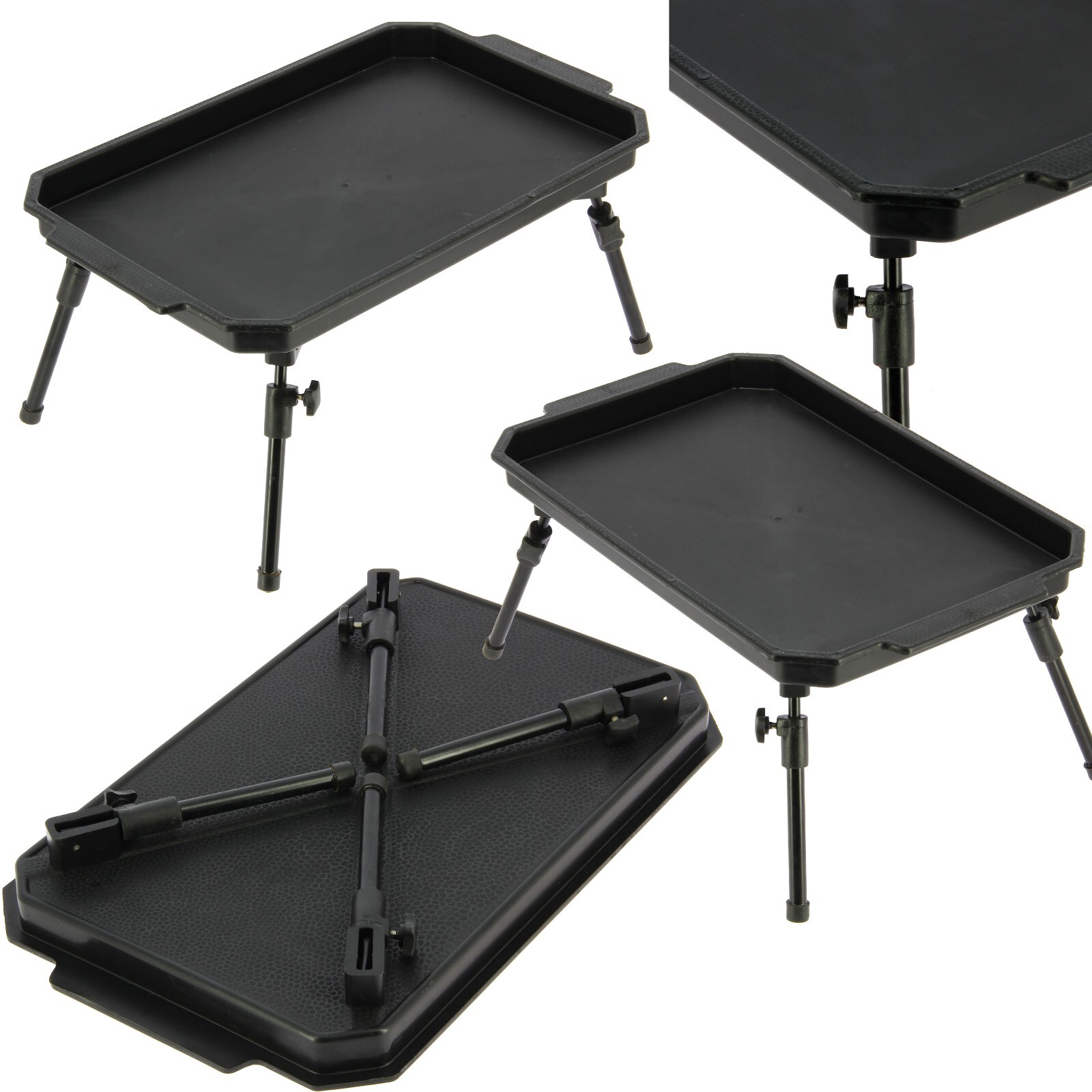 Fishing Bivvy Bait Table Adjustable Legs Plastic Lightweight Carp ...