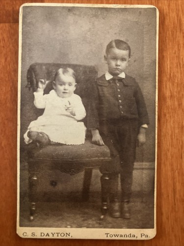 Cute Young Children Carte De Visite CDV Antique Photo 1800s Towanda PA ...