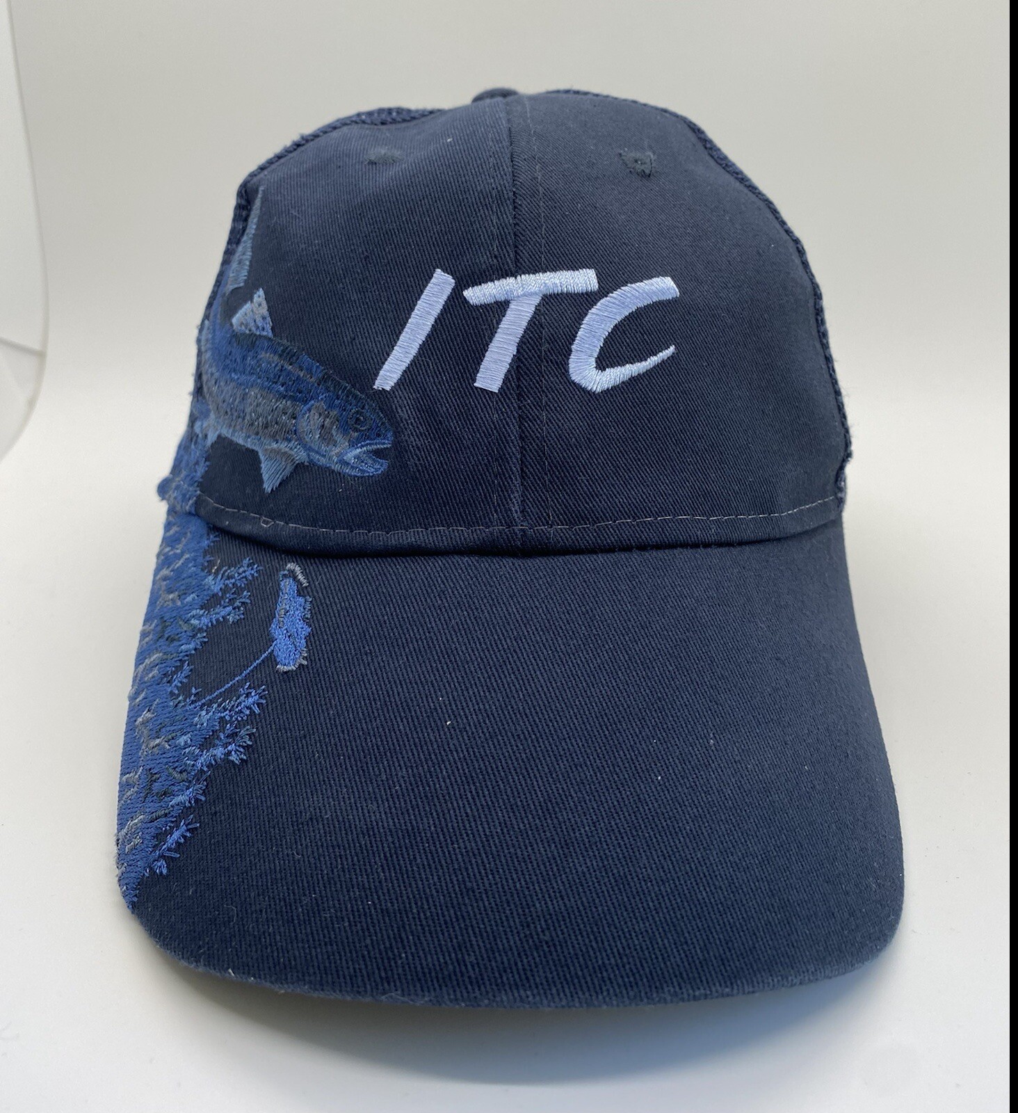 ITC Cap Hat Adult Trucker Adjustable Blue Poly Cotton | eBay