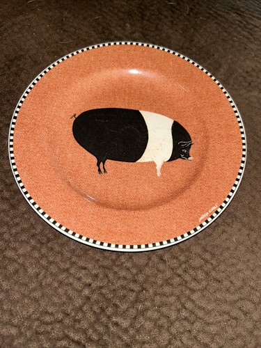 Oneida Barnyard Animals PIG Salad Plate Warren Kimble Brandon House ...