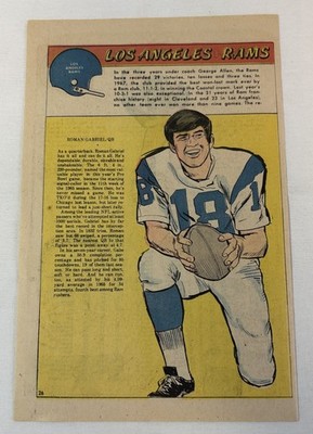 1969 cartoon page ~ ROMAN GABRIEL Los Angeles Rams | eBay