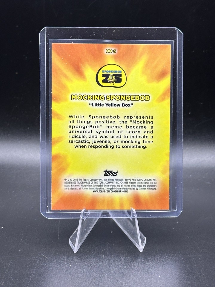 2025 Topps Chrome SpongeBob Masterful Memes Mocking SpongeBob MM-5 | eBay