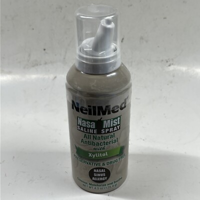 NeilMed Nasal Mist Saline Spray Natural Antibacterial w/ Xylitol 4.4oz ...