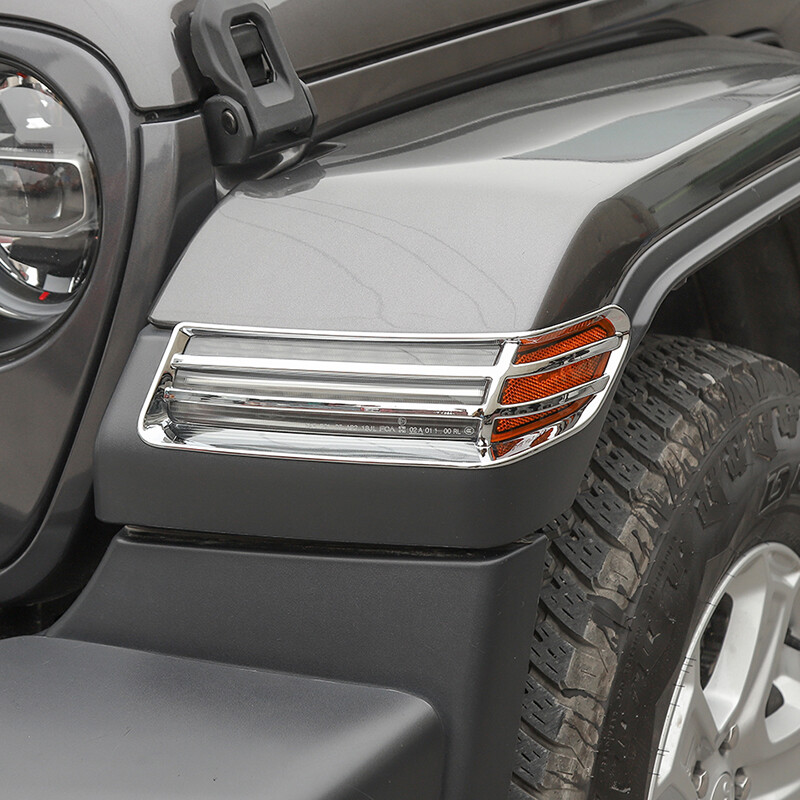 Exterior Front Bumpers Wheel Eyebrow Light Cover Trim for Jeep Wrangler ...