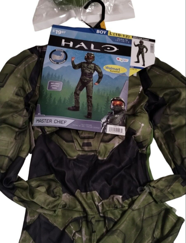 Halo Master Chief Boys 2 Piece Costume Large 10 to 12 Halloween Cosplay ...