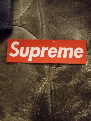 RARE Supreme White Logo on Red Vinyl Decal Sticker Skateboard Laptop ...