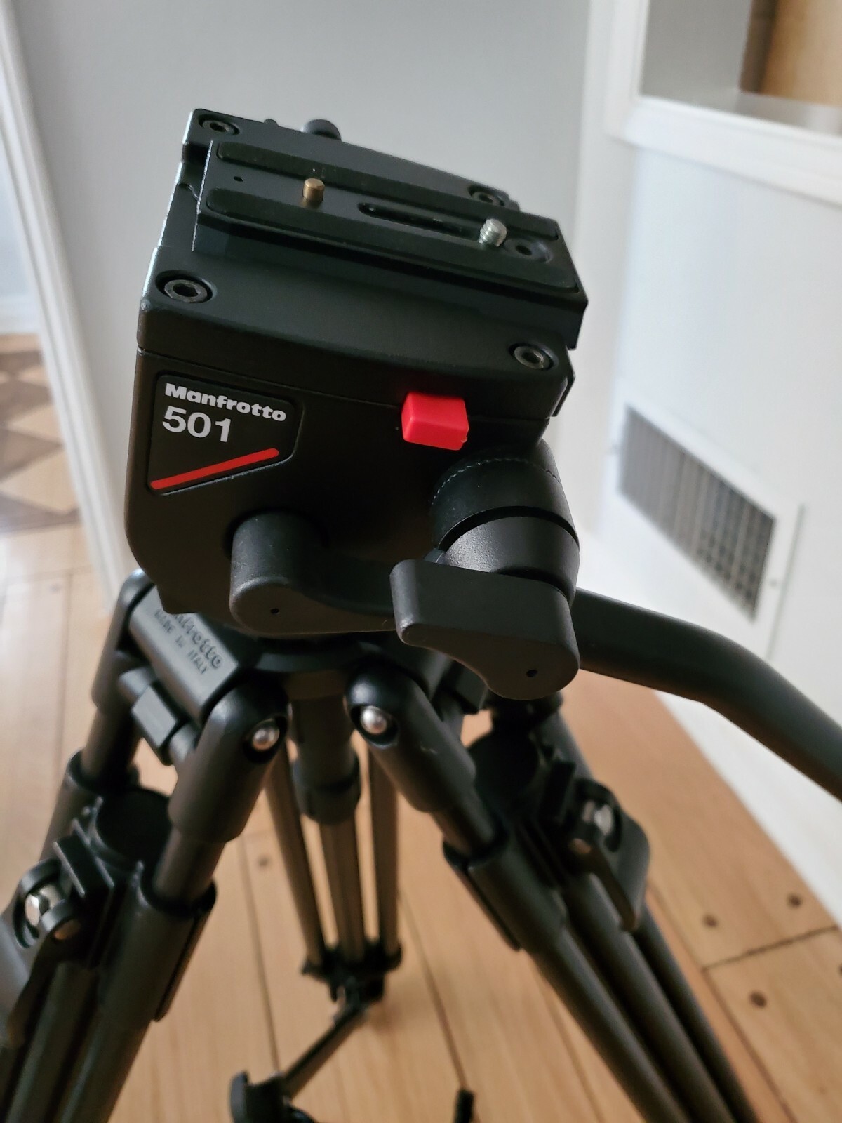 Manfrotto 501 Fluid Head&351MVB2 Tripod & Manfrotto 181 Folding ...