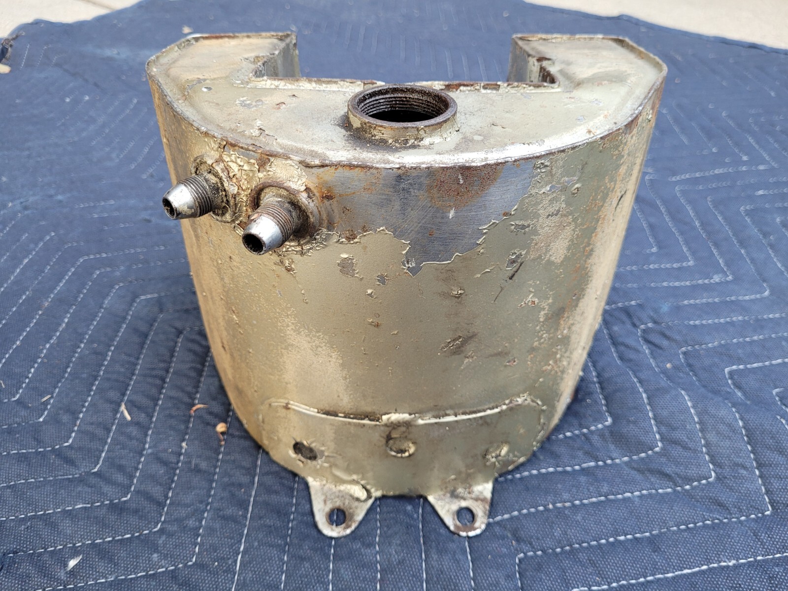 Harley Panhead Rigid Frame Oil Tank, Knucklehead FL EL | eBay