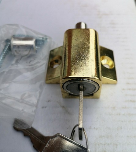 Qty4 Sliding Patio Door Locks Brassed Additional Security Key Locking ...