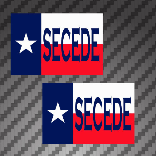 2x Texas 5" Secede State Flag Sticker graphic Die Cut Decal american ...