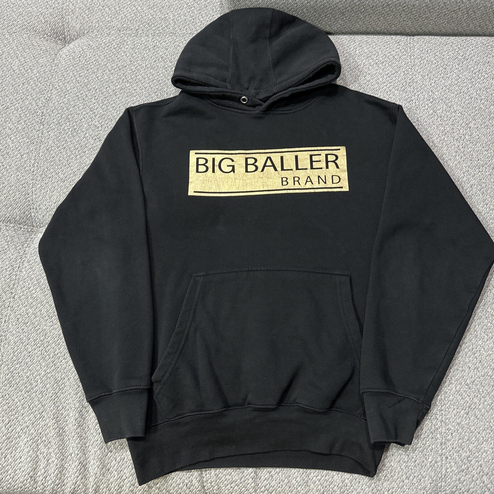 Big Baller Brand BBB Black/Gold Hoodie Pullover Sweat… - Gem