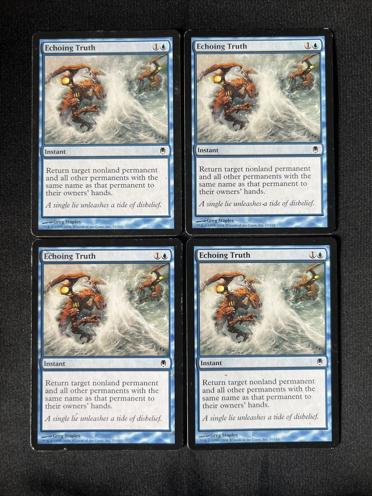 Echoing Truth x4 Darksteel 4x Playset Magic the Gathering MTG LP | eBay