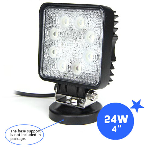 A1 LED Off Road Light Driving Lamp 4" 10-30V 12V 24V Flood Beam 24W ...