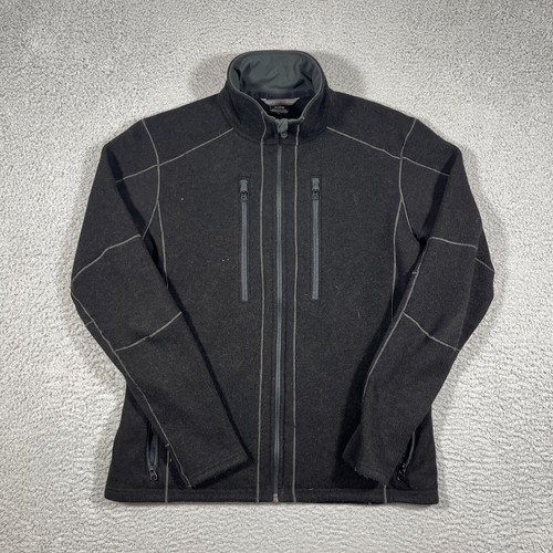KUHL Interceptr Jacket Men’s L Full Zip Fleece Black Outdoor Gorpcore ...