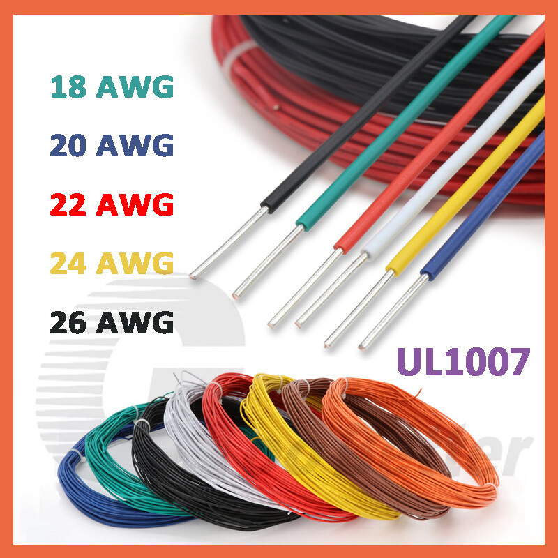 Electrical Wire 18-26 AWG UL1007 18AWG Solid Core Copper Wire Tinned ...