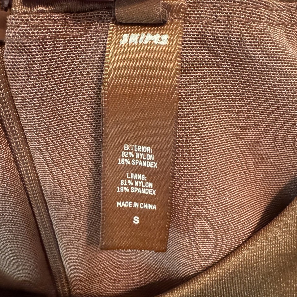 SKIMS All-In-One Crew Neck Long Sleeve Cat Suit Jumpsuit Caramel Shape ...